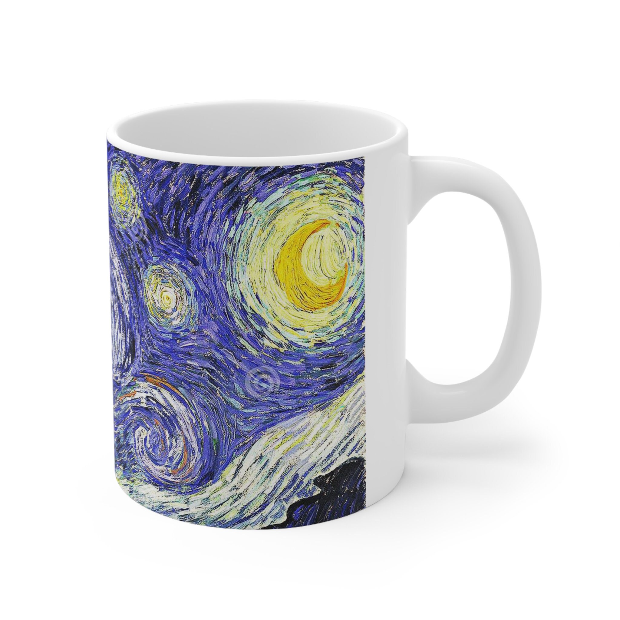 Van Gogh Starry Night 11 Oz. Ceramic Mug, Coffee Mug, Tea Mug, Van Gogh ...