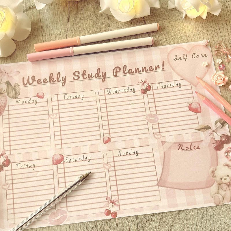 Aesthetic Study Timetable - Etsy