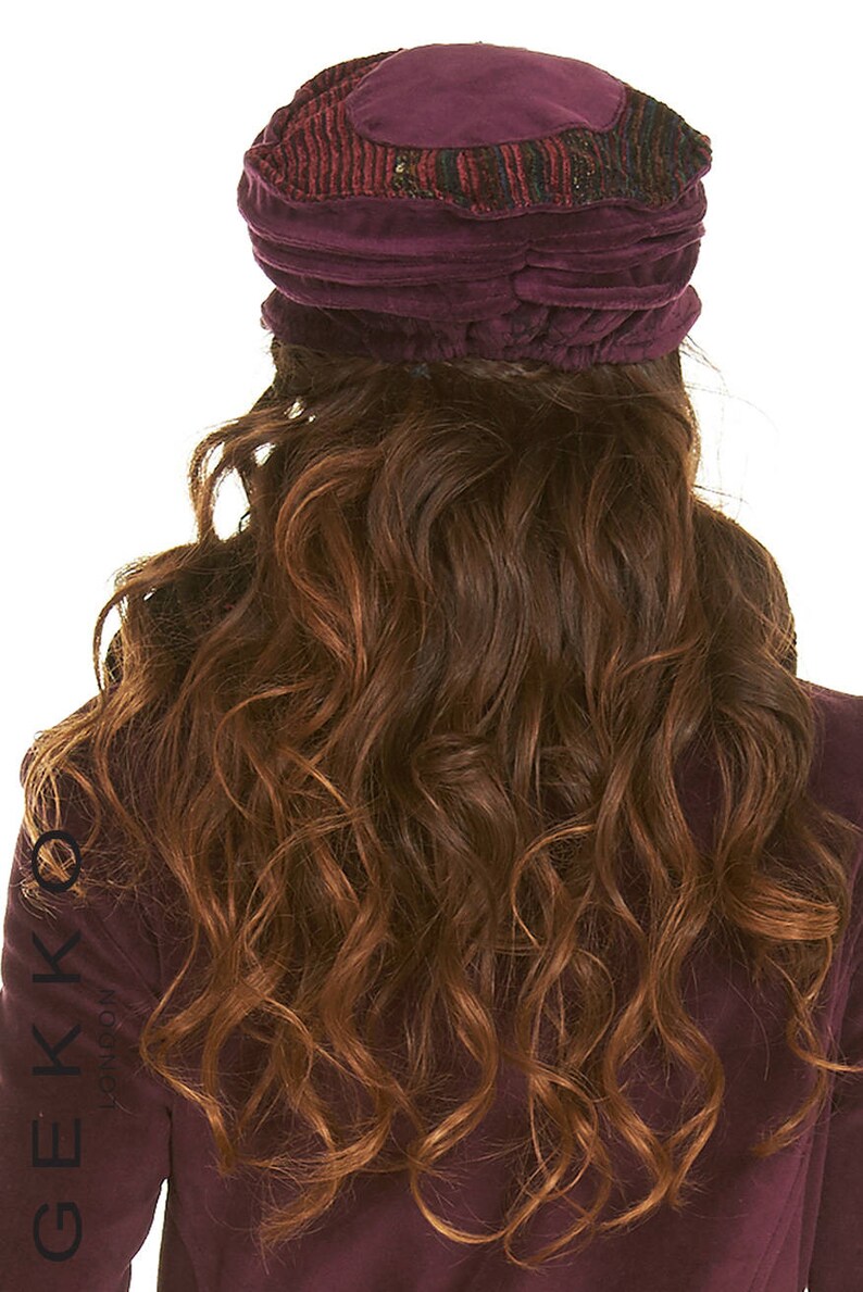 VELVET HAT assorted colours peak cap Beret grunge hat | Etsy