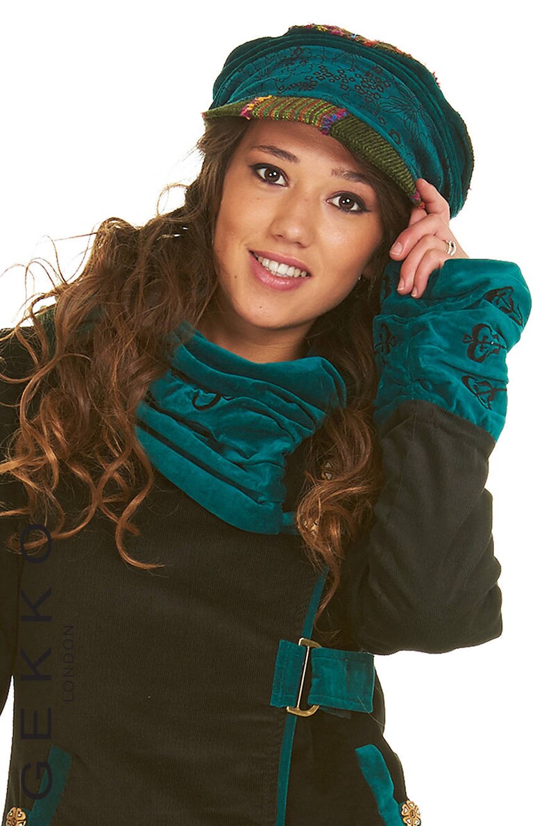 VELVET HAT assorted colours peak cap Beret grunge hat | Etsy