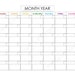 Printable EDITABLE 11x8.5 Monthly Calendar Simple - Etsy