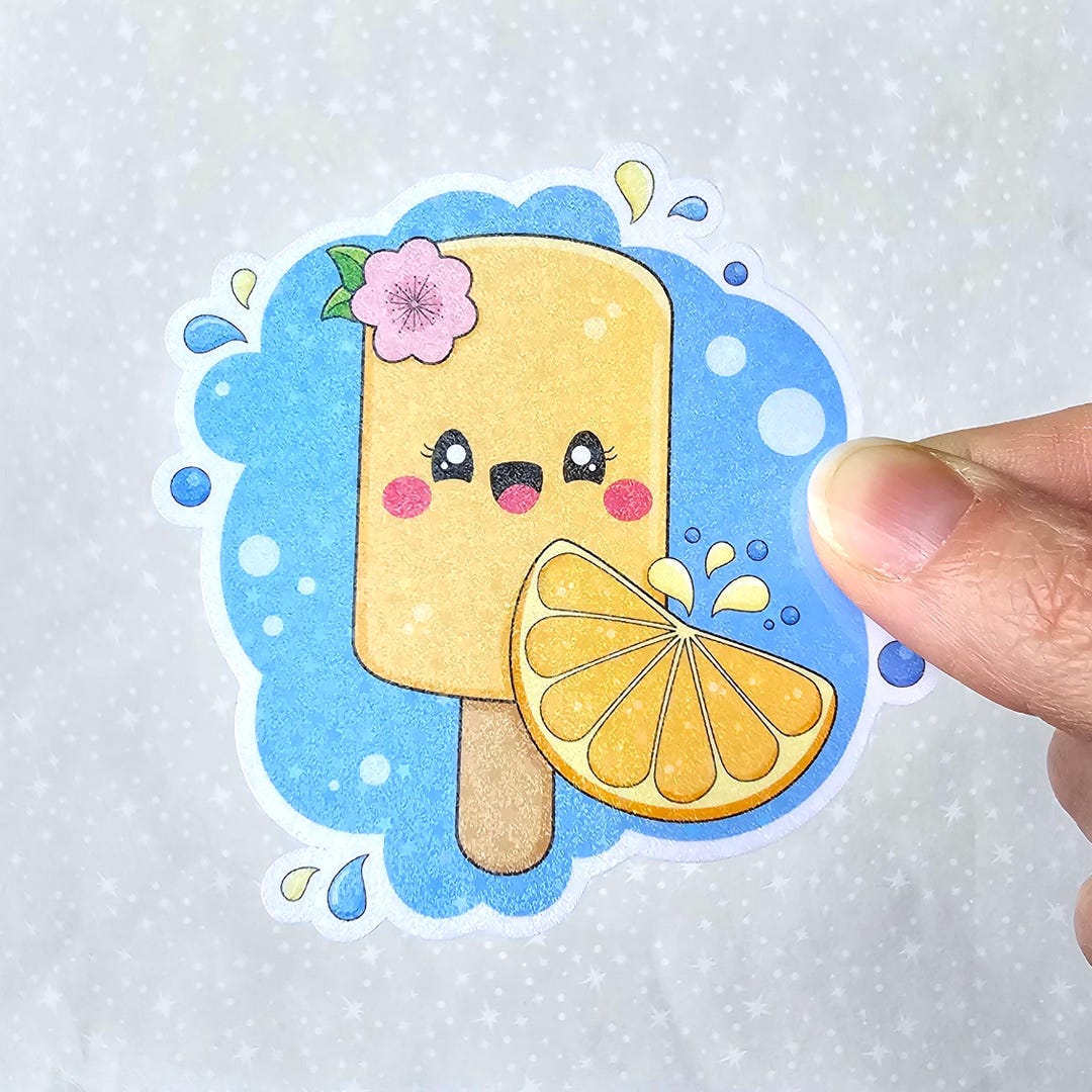 Kawaii Orange Creamsicle Vinyl Sticker - Etsy