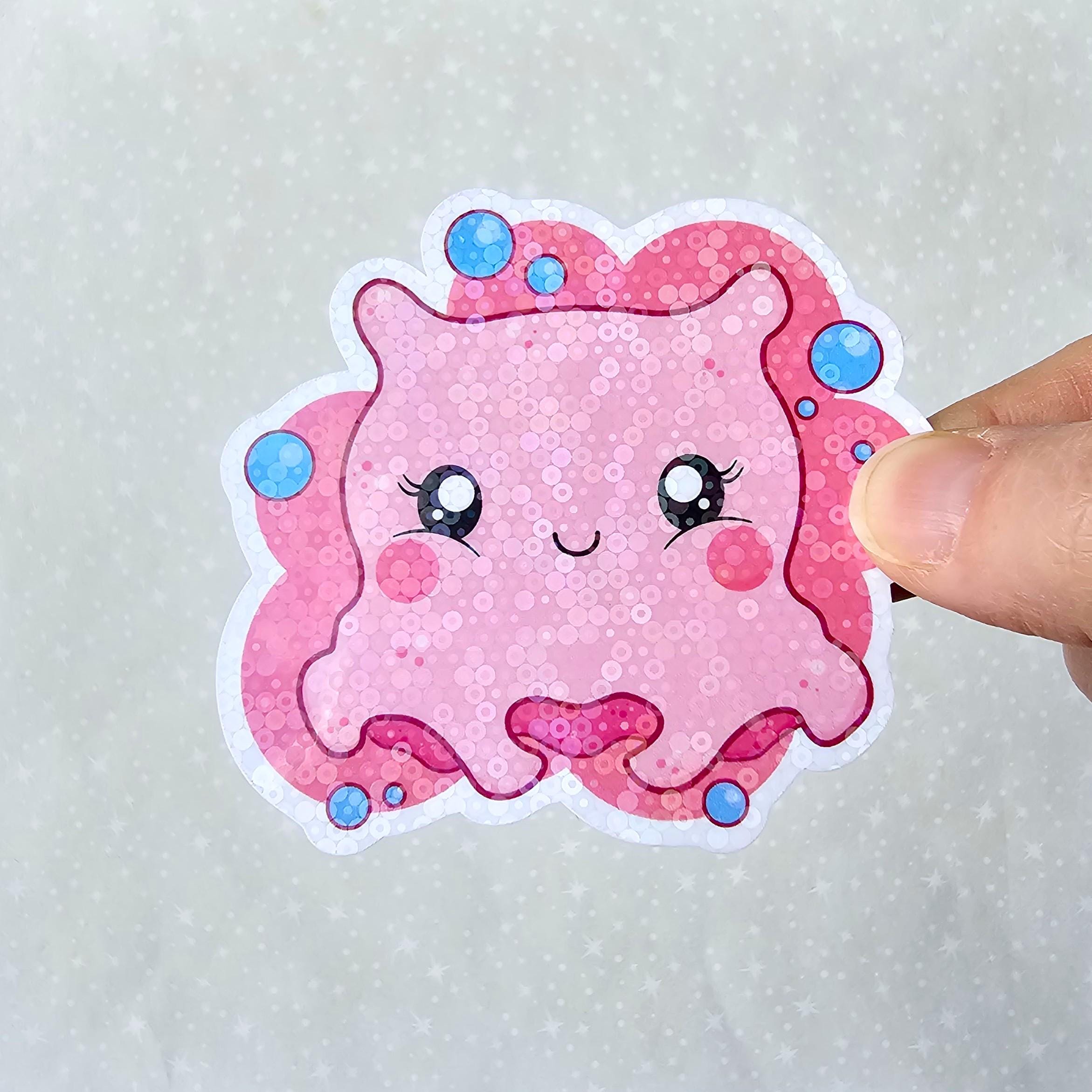 Kawaii Bubble Sparkle Flapjack Octopus Sticker - Etsy