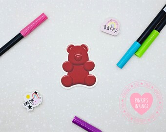 Red Gummy Bear Sticker - Etsy