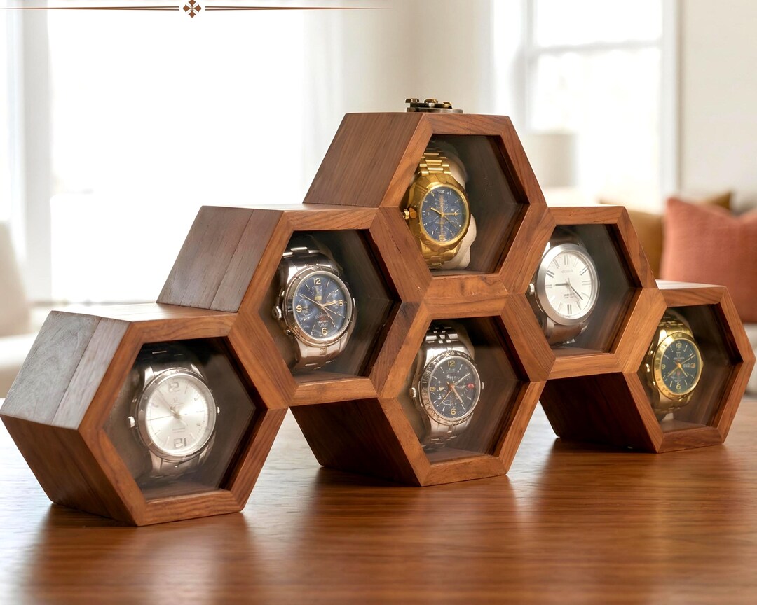 Handmade Watch Box, Rosewood Storage Organizer With Glass Lid ...