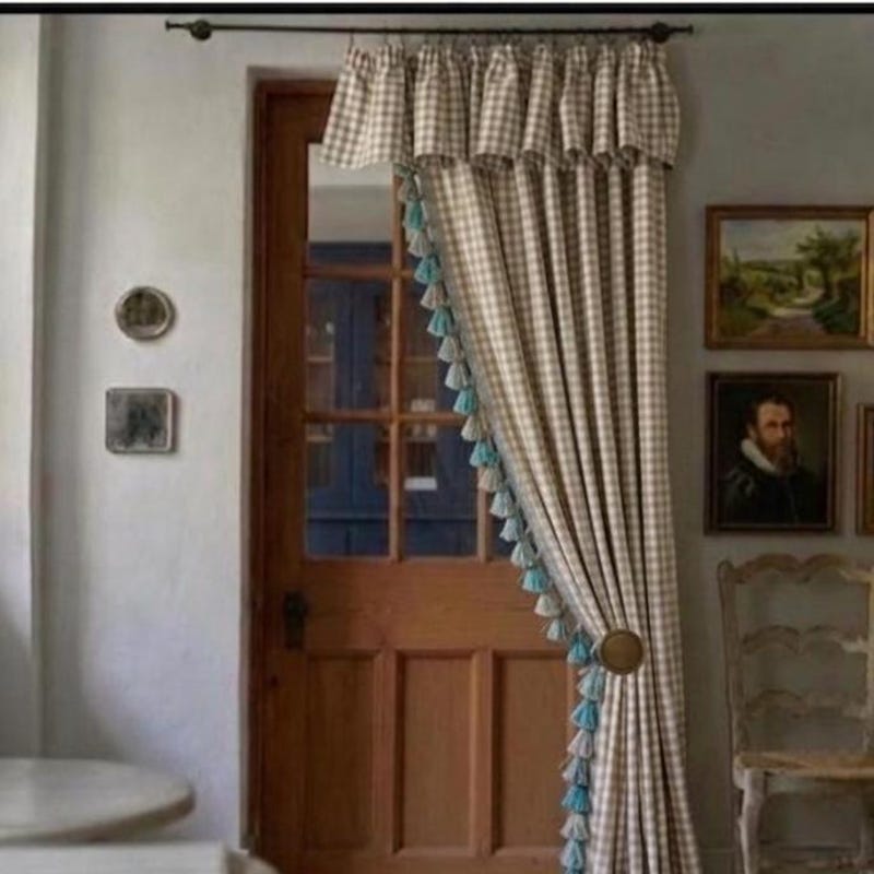 Swag Curtains Gingham - Etsy