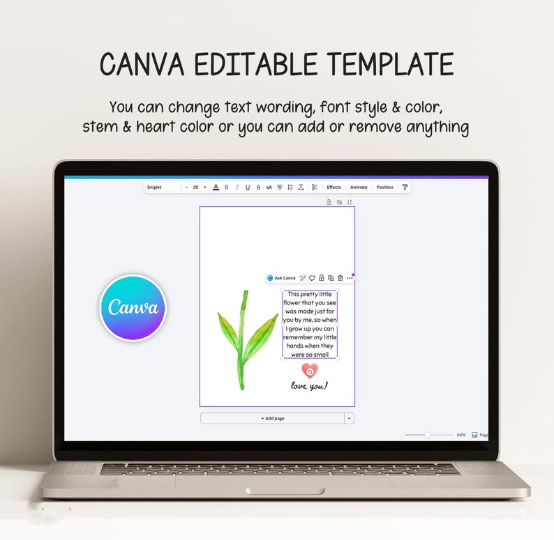 Flower Handprint Art for Mothers Day Handprint Craft Template Grandma ...