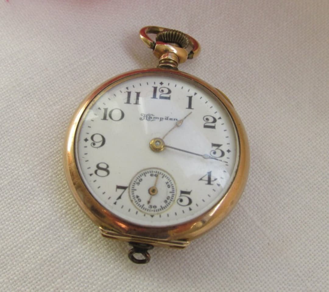 Antique Hampden Pocket Watch: 1912, Clinton Iowa (not Working) - Etsy