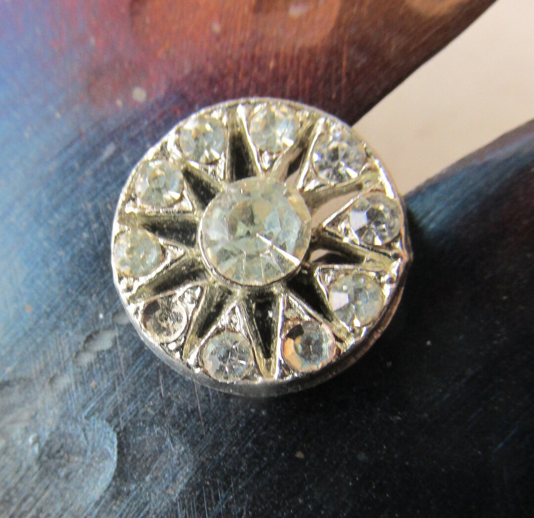 Tack Pin With Rhinestones - Vintage - Etsy