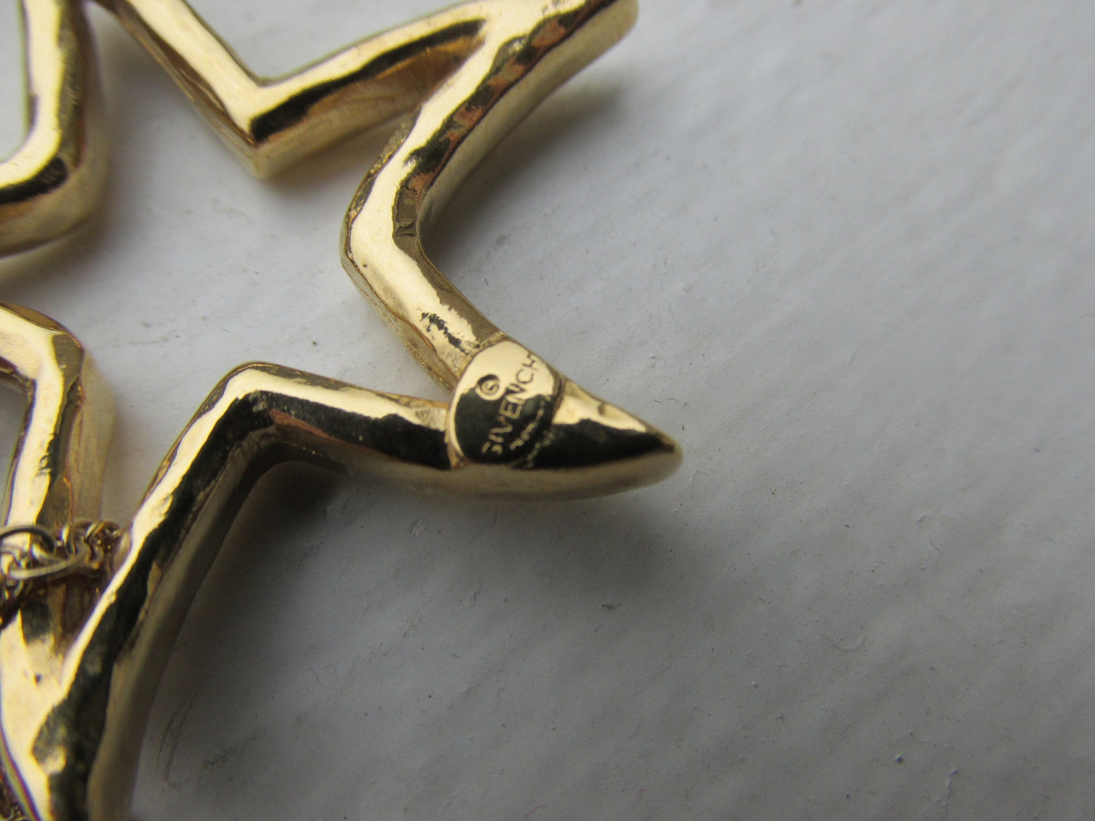 Givenchy Star Pendant on Double Chain Vintage Free Shipping - Etsy