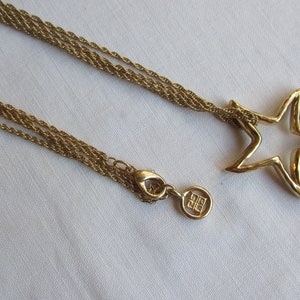 Givenchy Star Pendant on Double Chain Vintage Free Shipping - Etsy