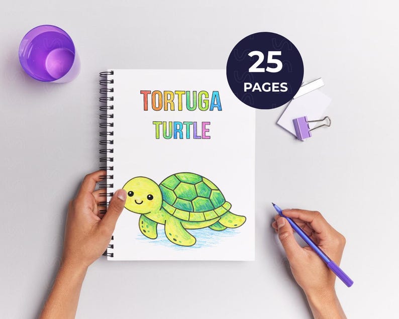 Sea Animals Coloring Book Printable PDF | Spanish & English Animal ...