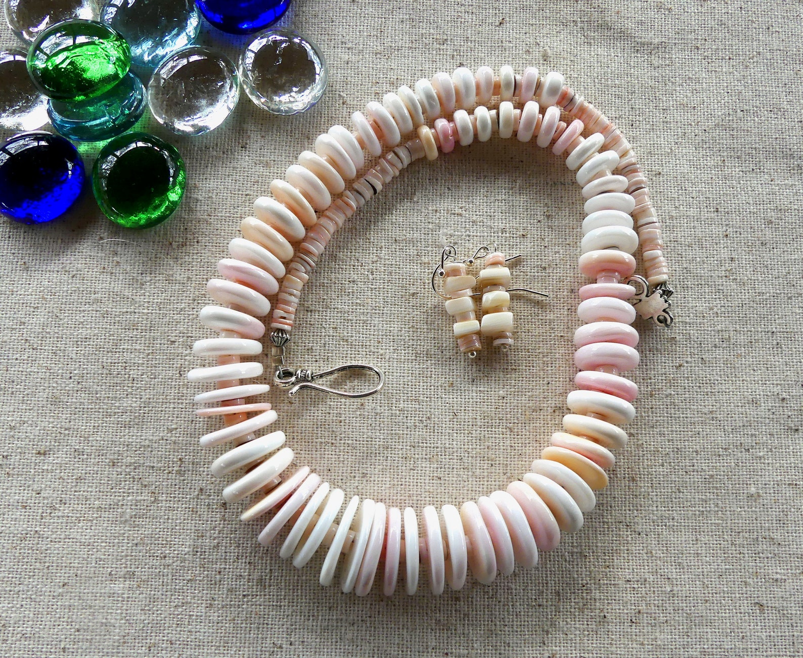 18 Inch Rare Graduated Conch Shell Necklace With Pink Shell | Etsy