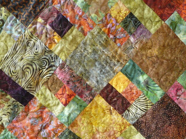 71 X 90 Twin Sized Fall Colors Batik Hand Made Quilt - Etsy