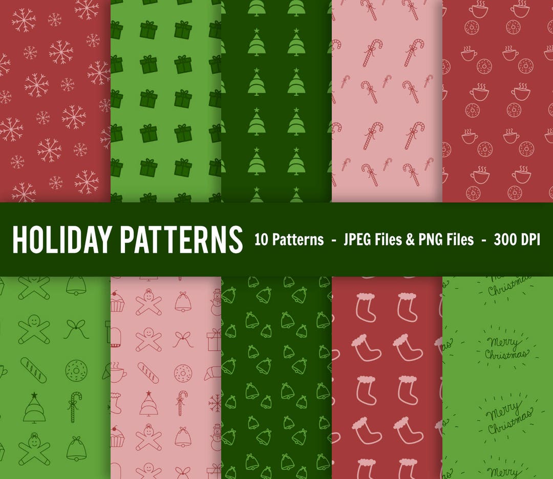 Christmas Shape Pattern, Holiday Pattern, Holiday Shapes Patterns ...