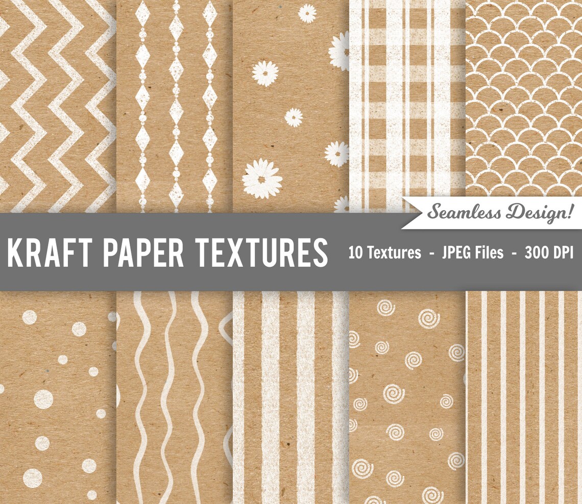 Kraft Paper Digital Textures, Kraft Paper Backgrounds, Kraft Paper ...