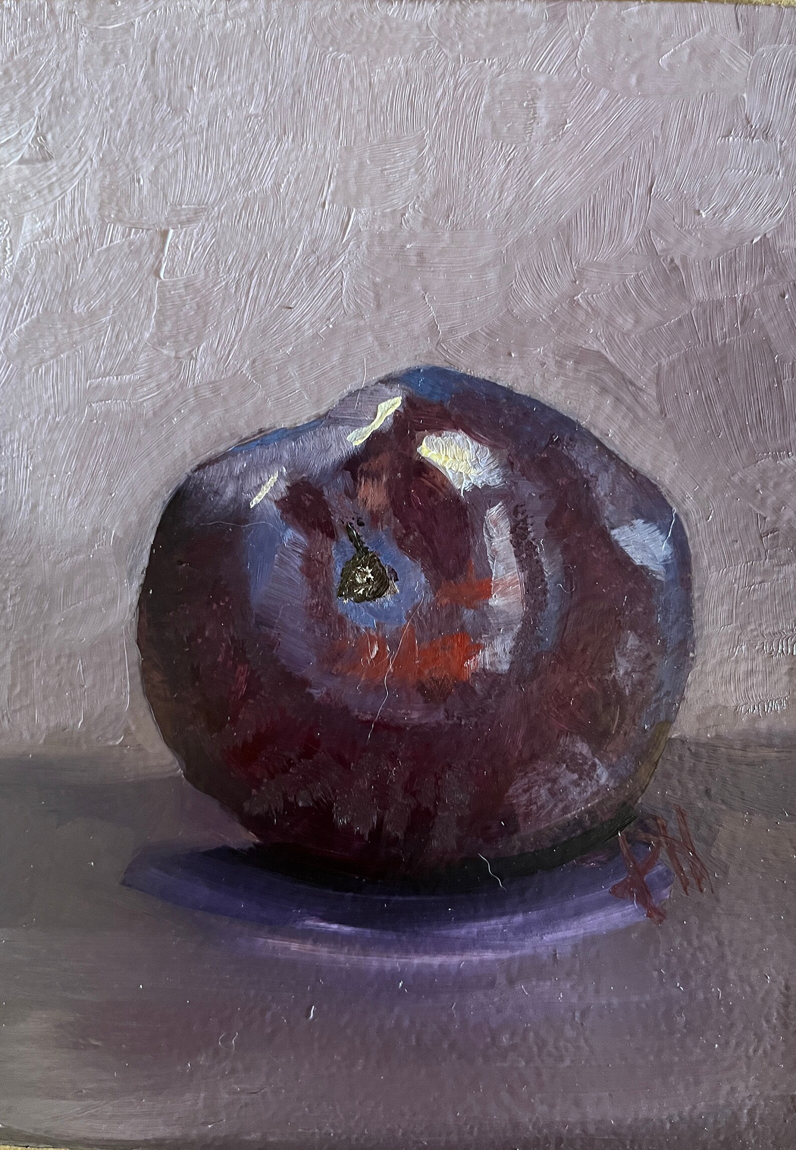 Still Life Oil Painting of a Plum - Etsy