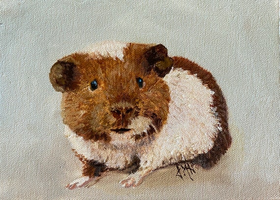 Small 5x7 Oil Painting of a Hamster | Etsy
