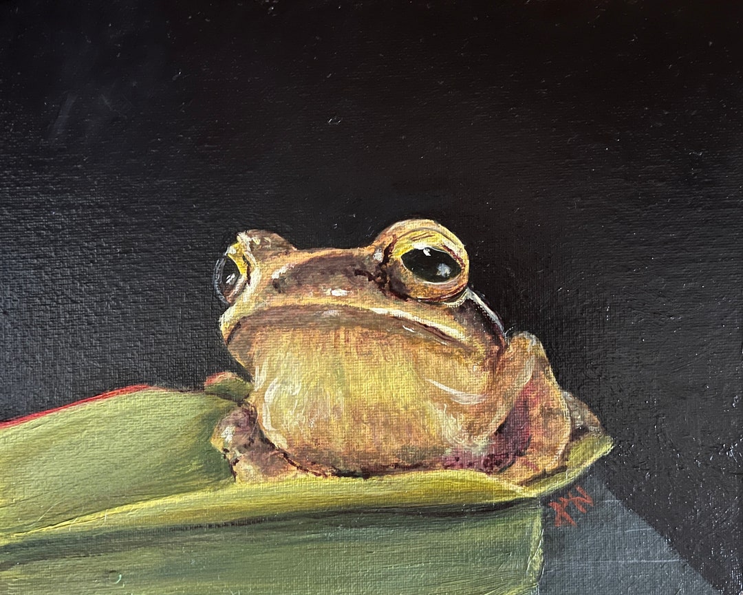 Frog Oil Painting - Etsy