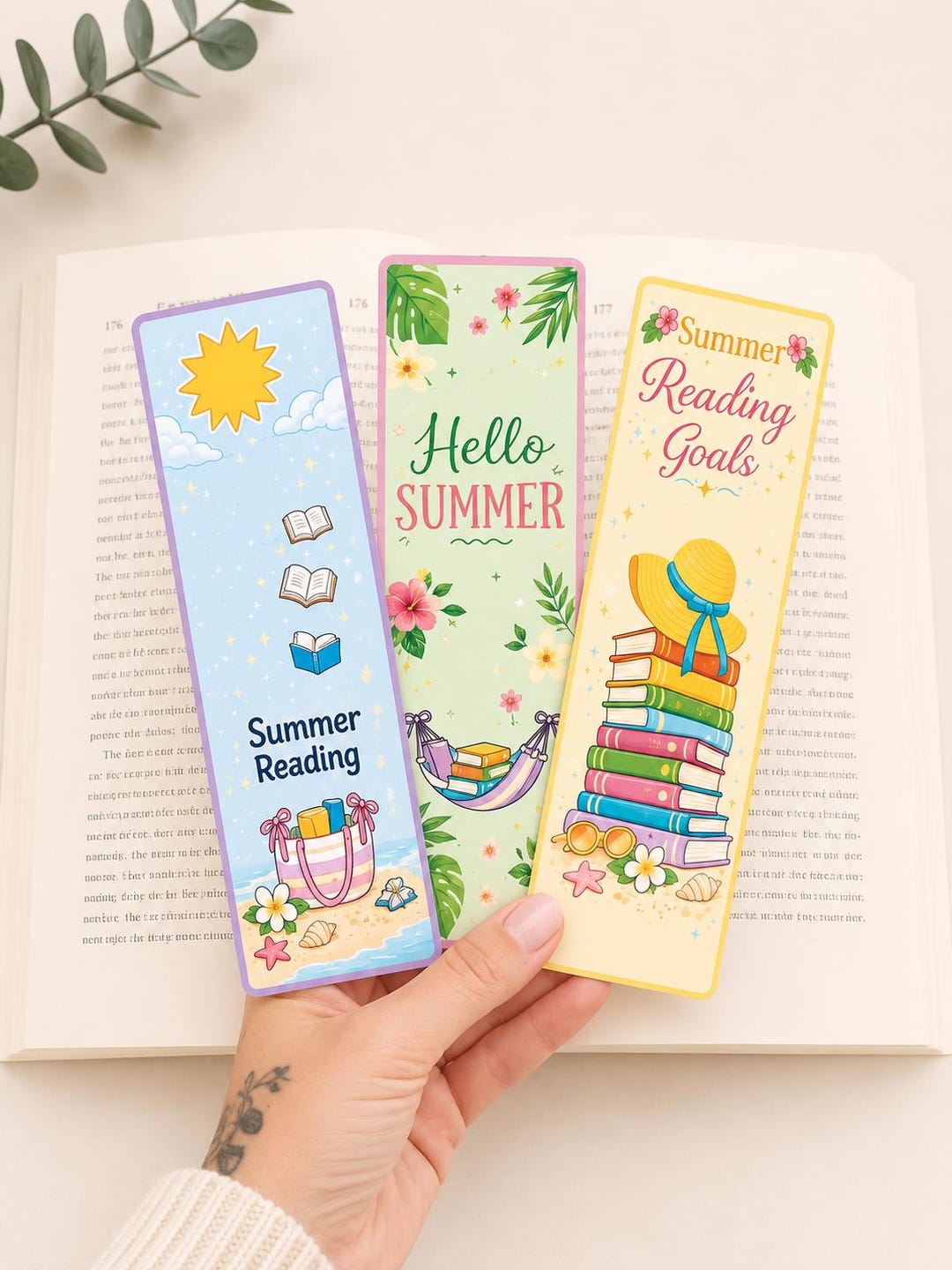 Summer Reading Bookmarks | Laminated 3 Pack, Book Lover Gift - Etsy