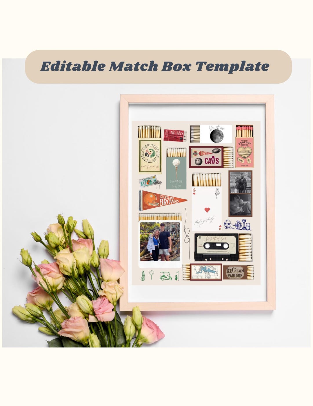 Editable Matchbox Love Note Template | Romantic Printable Gift (canva ...