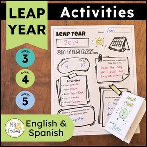 2024 Leap Year Activities for Students Leap Day Worksheets Fun Minibook ...