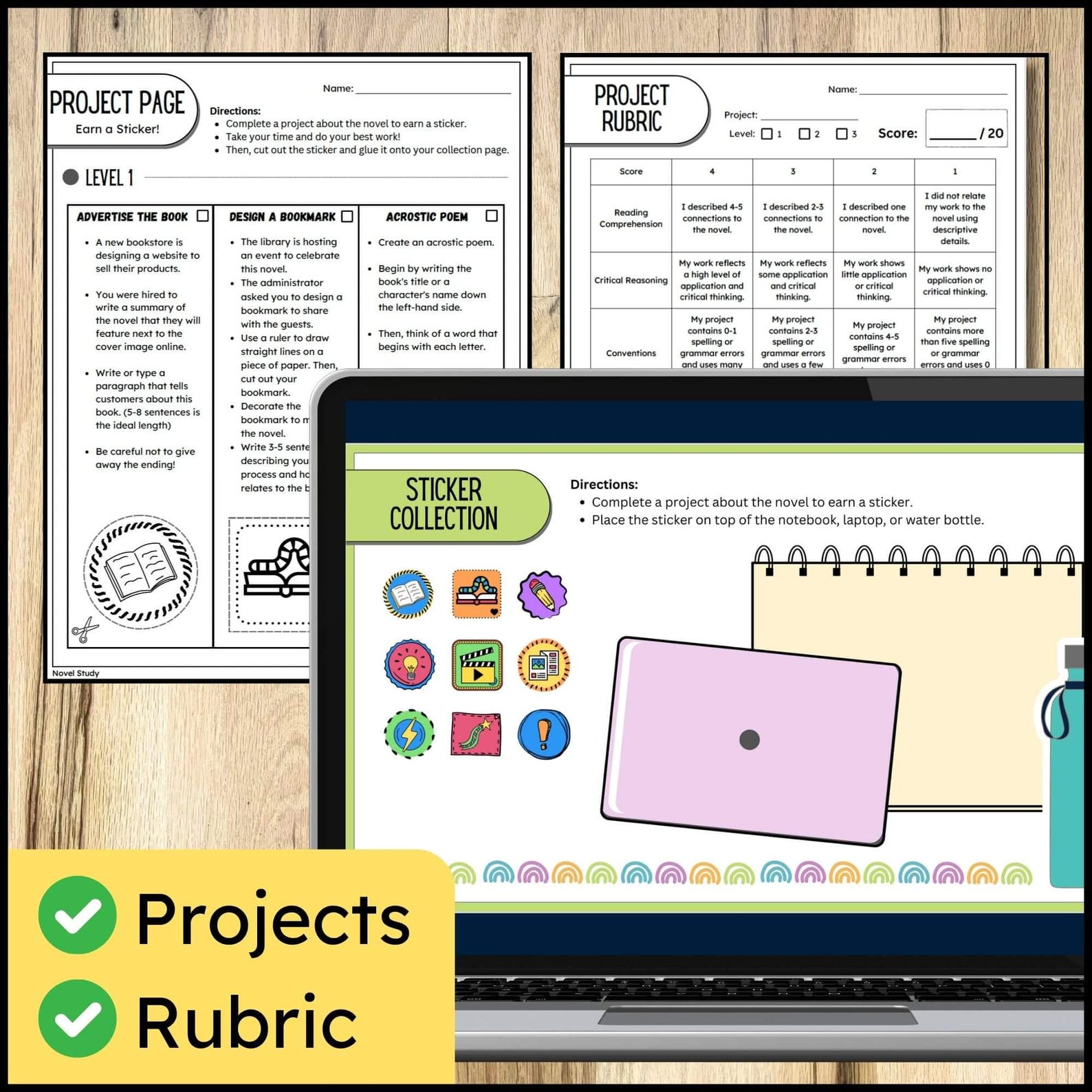 Generic Novel Study Any Book Club Packet Worksheets Template and ...