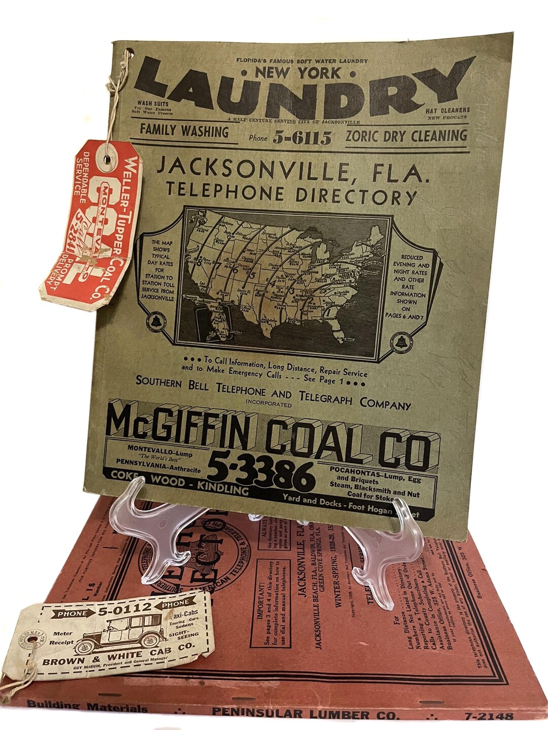 Vintage 1935 Telephone Directory Phonebook for Jacksonville, Florida W ...
