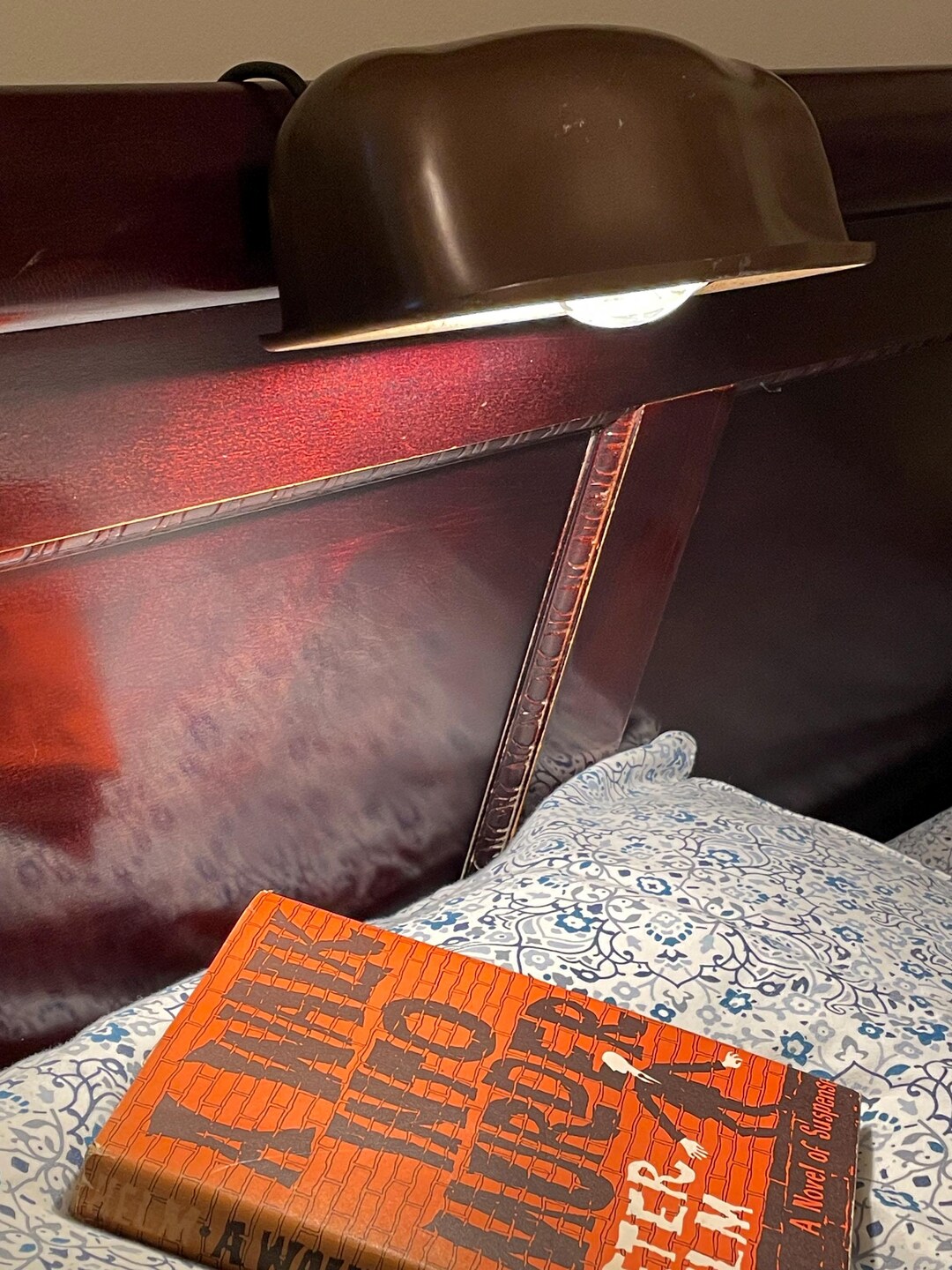 Vintage Metal Reading Light - Hangs on Headboard - Portable Nightlight ...
