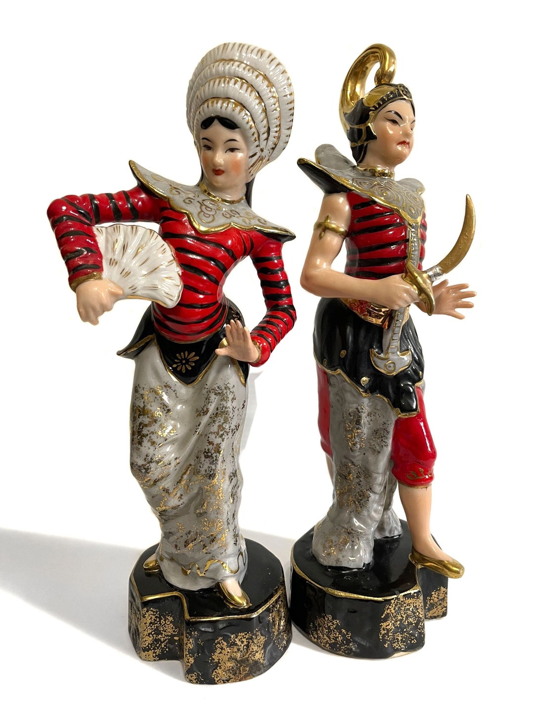 Vintage Balinese Dancer Figurines: Ceramic, Made in Occupied Japan - Etsy