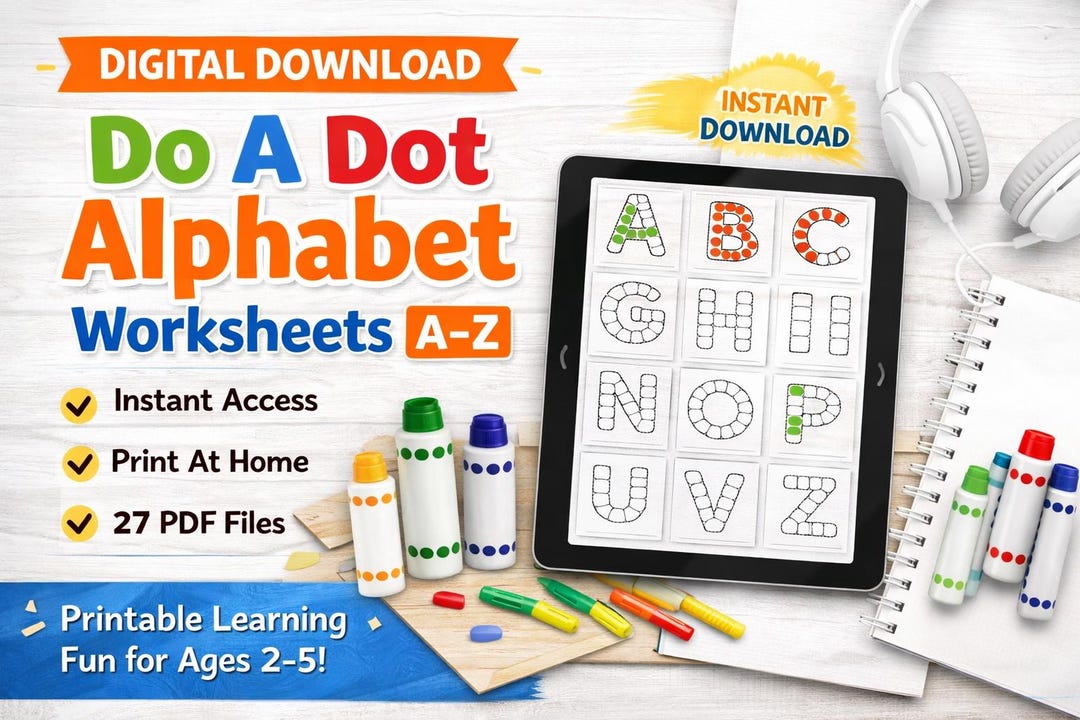 Do A Dot Alphabet Worksheets | Printable Letter Dot Marker Pages A-Z ...