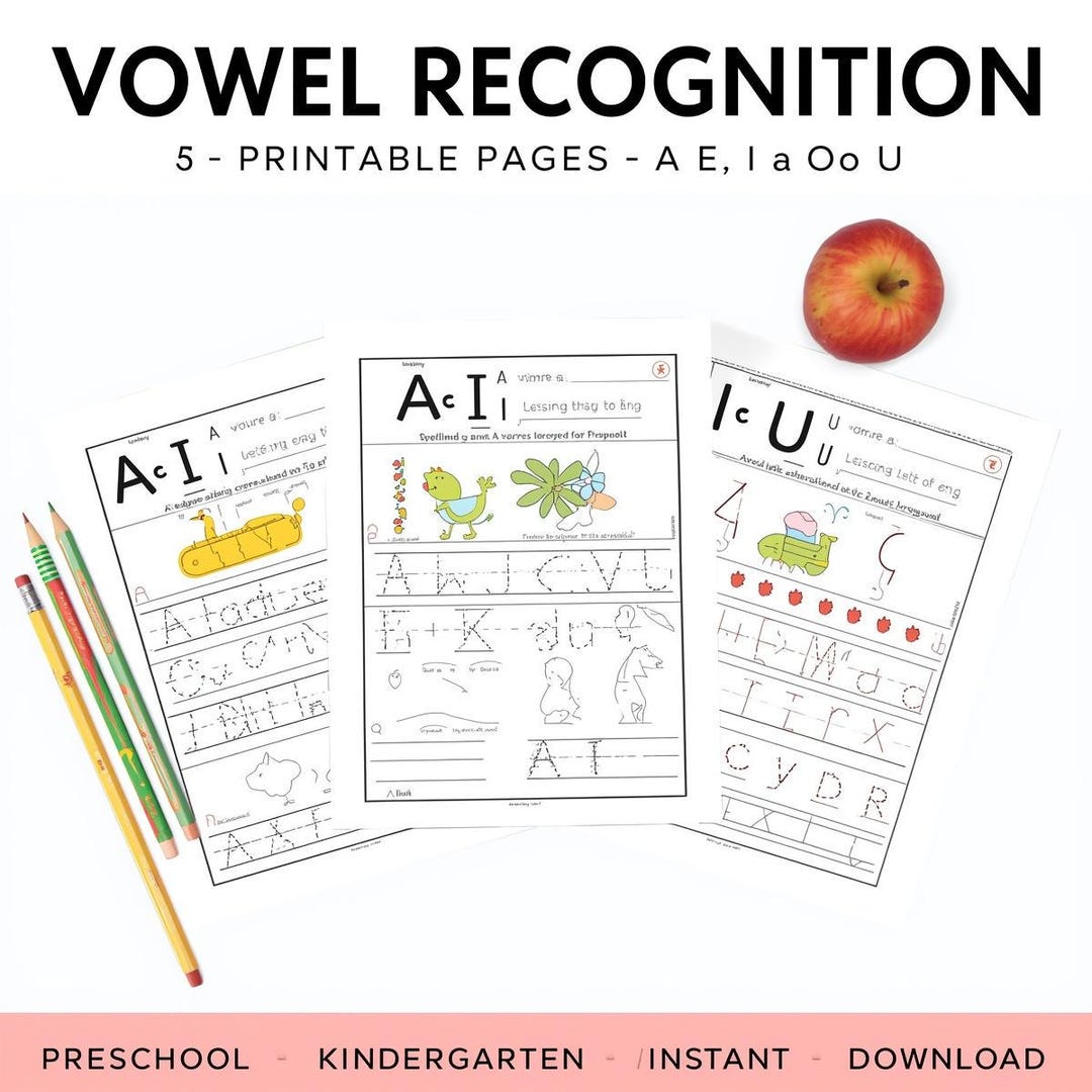 Circle the Vowels Worksheets | Printable Letter Recognition Activities ...