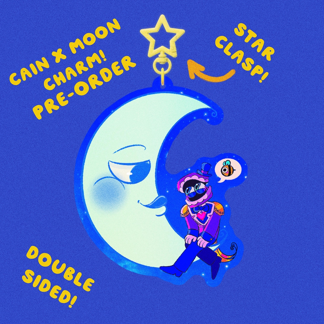 The Amazing Digital Circus Caine X Moon Acrylic Charm 3” | Double-sided ...
