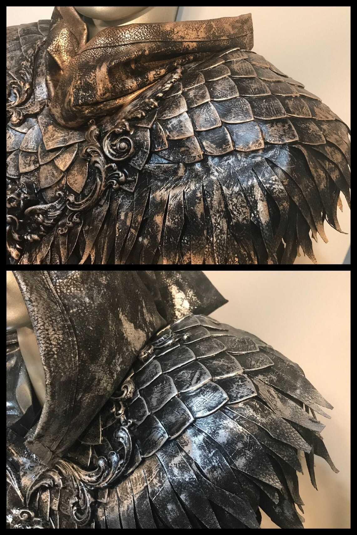 Apocalyptic Skull Filigree Scale Hooded Shoulder Armor - Etsy
