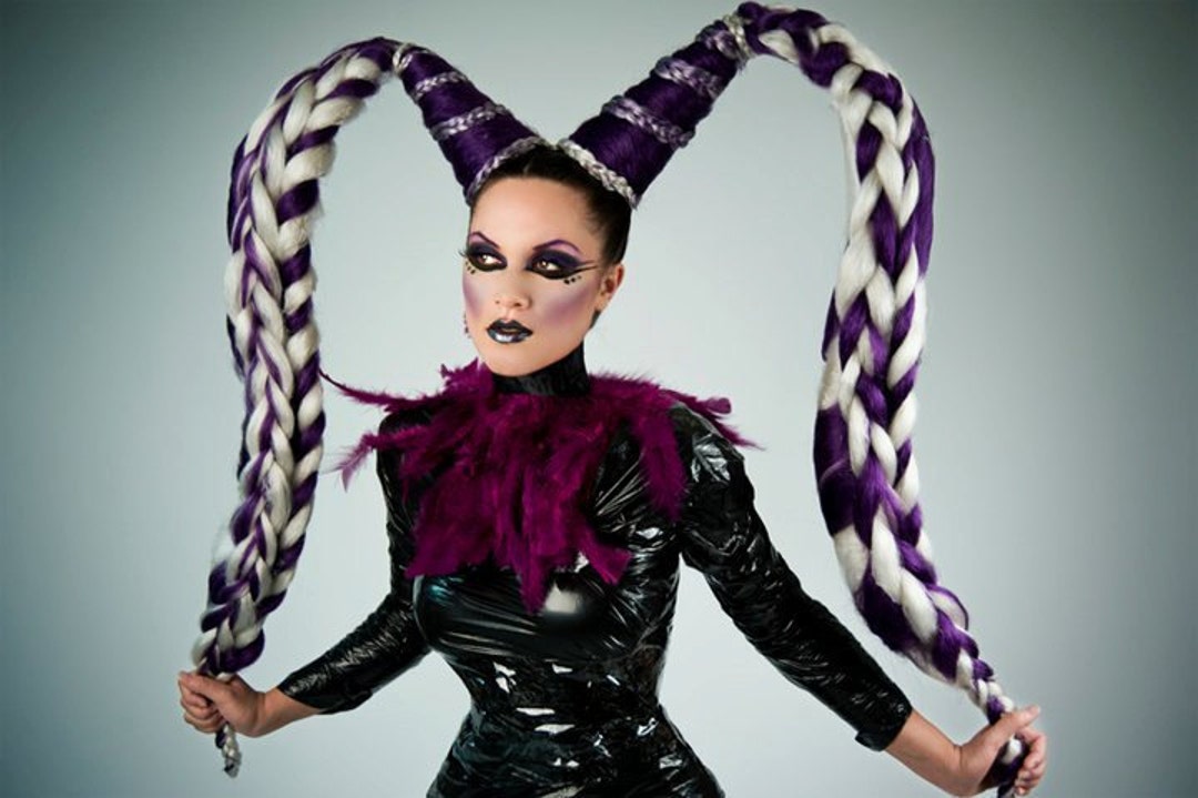 MADE TO ORDER Gothic Jester Headdress Headpiece Set Demon Clown Fantasy ...