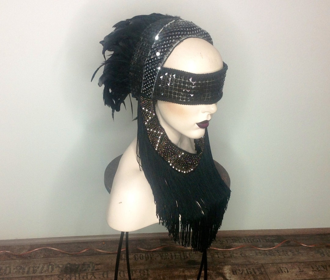 MADE TO ORDER Luscious Eye Mask Vampire Burning Man Black Geisha ...