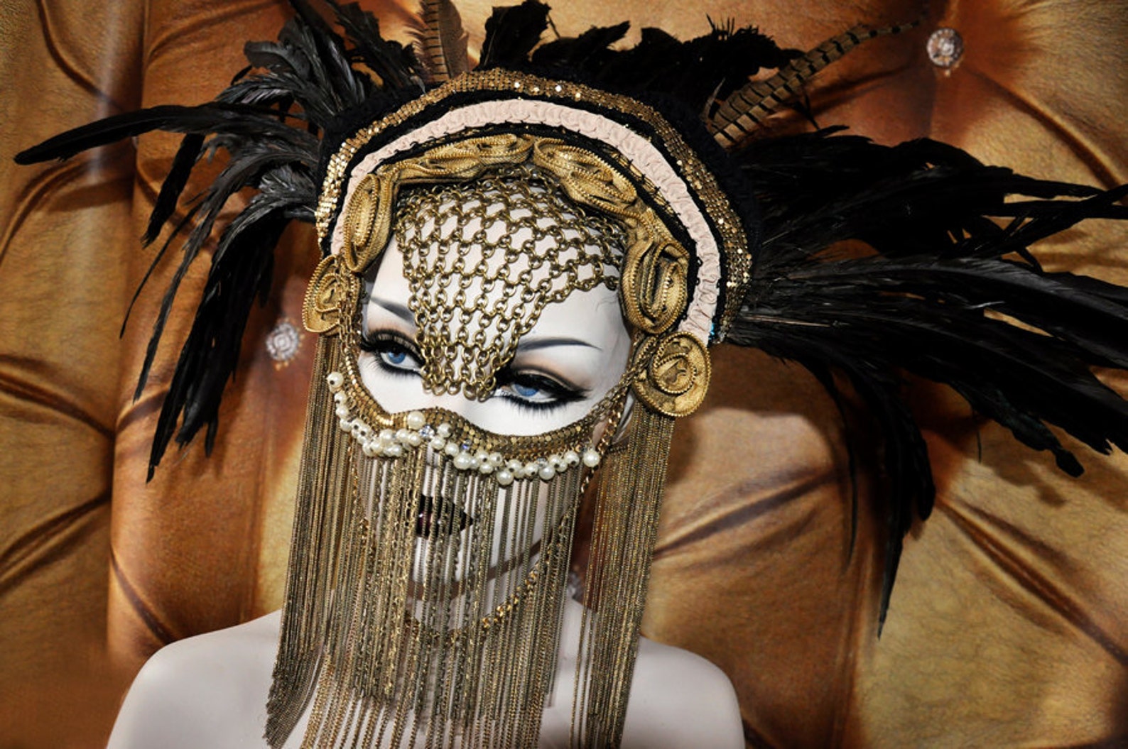 MADE TO ORDER Chain Face Sci-fi Fantasy Burning Man Zipper Black Gaga ...