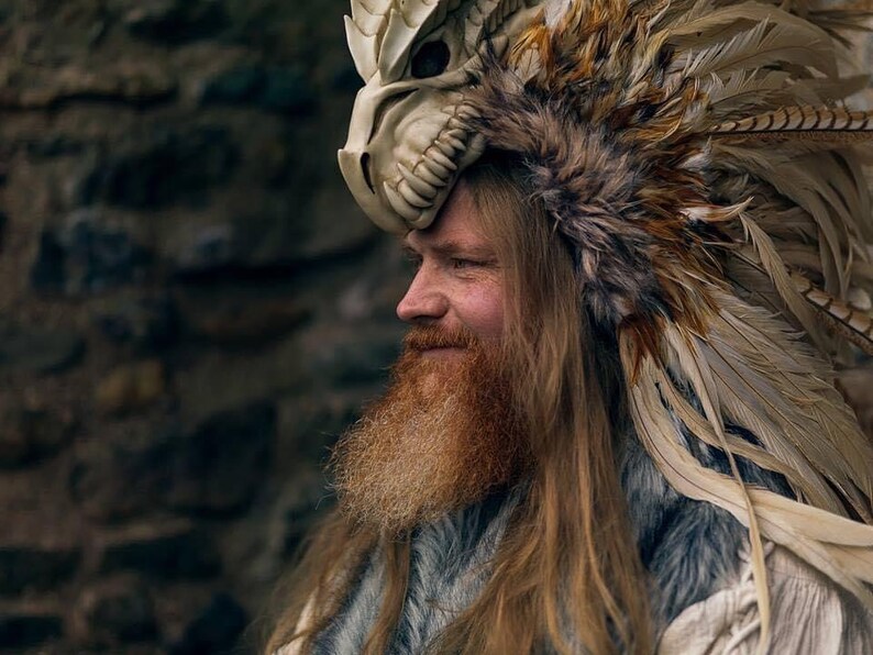 MADE TO ORDER Dragon Warrior Feather Mohawk Headdress - Etsy