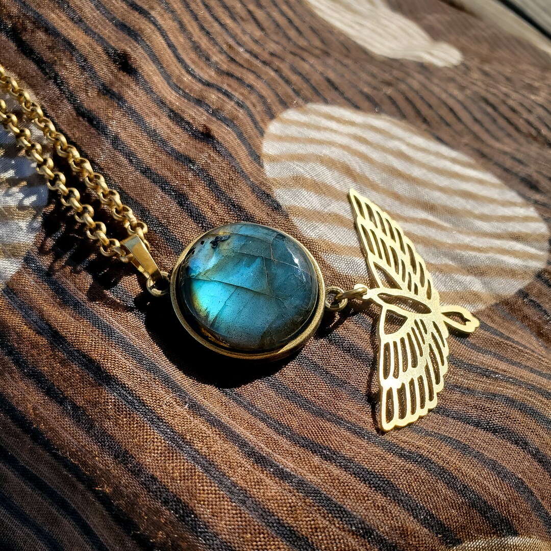 PHOENIX RISING LABRADORITE Pendant - Flashing Gemstone, Gift for Her - Etsy