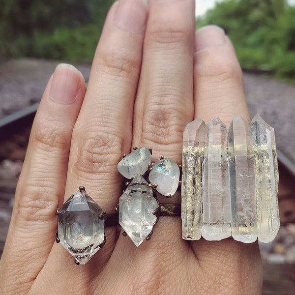 Raw Crystal Ring - Etsy