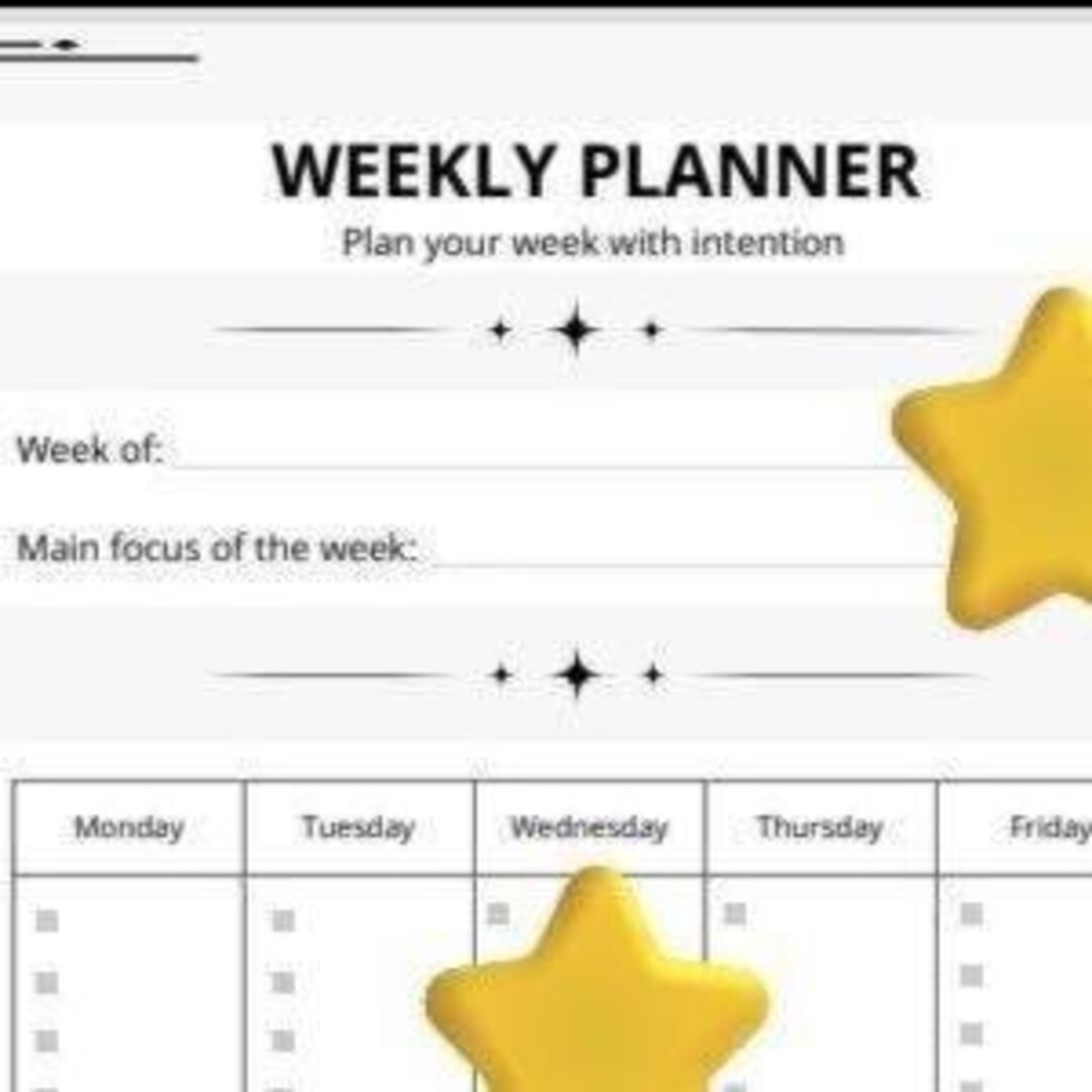 Minimal Weekly Planner Template | Editable Canva Productivity to Do ...