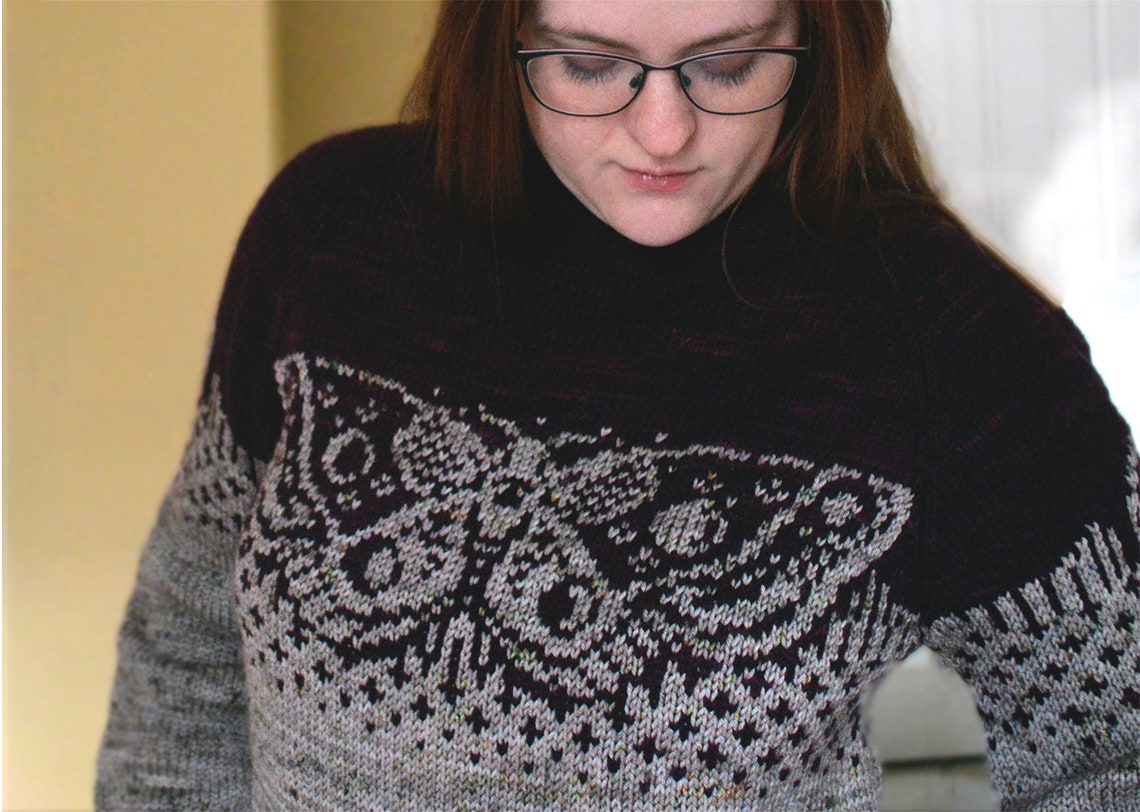 Moon Moth Sweater Knitting Pattern - Etsy
