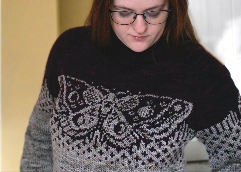 Moon Moth Sweater Knitting Pattern - Etsy