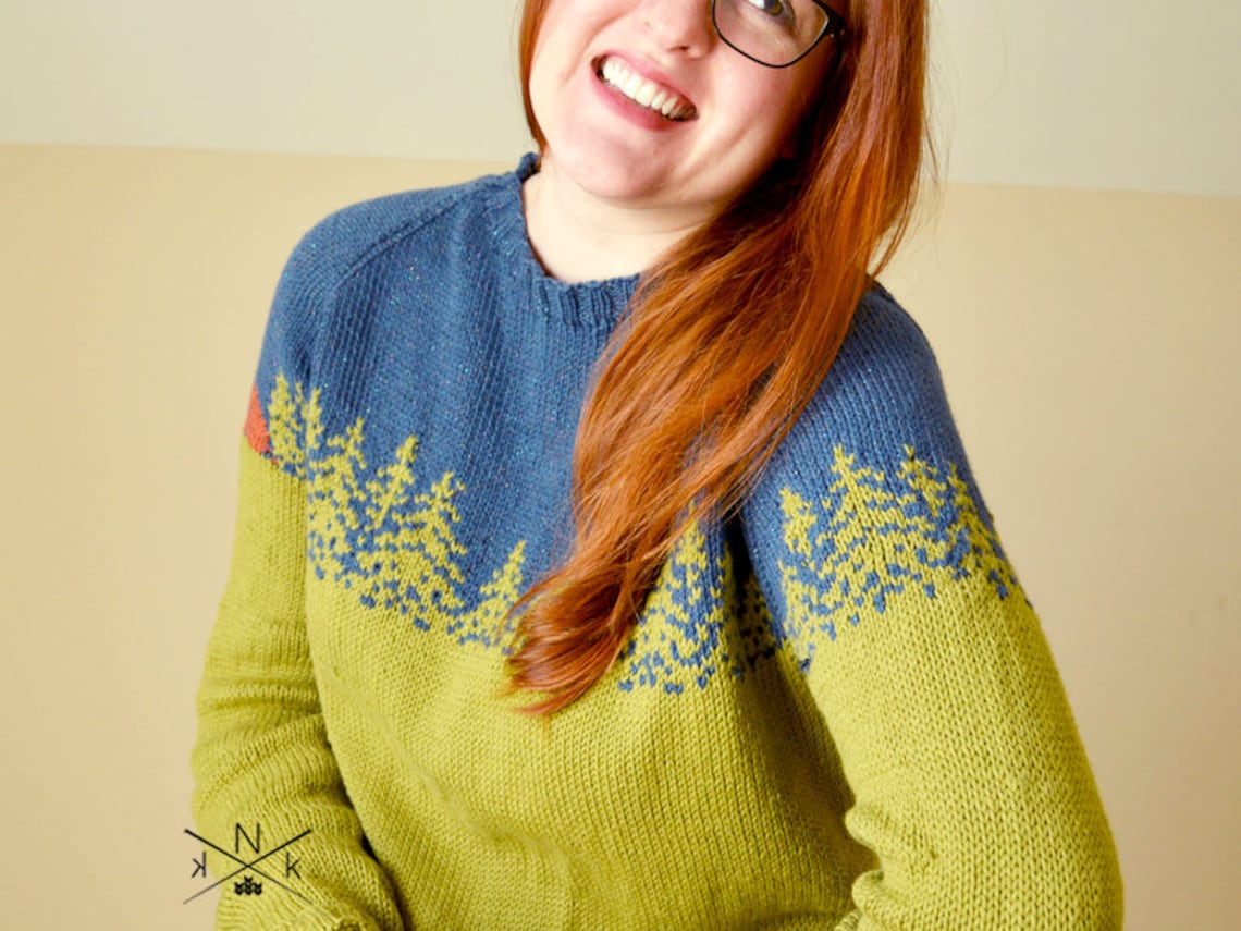 Forest Sweater Knitting Pattern - Etsy
