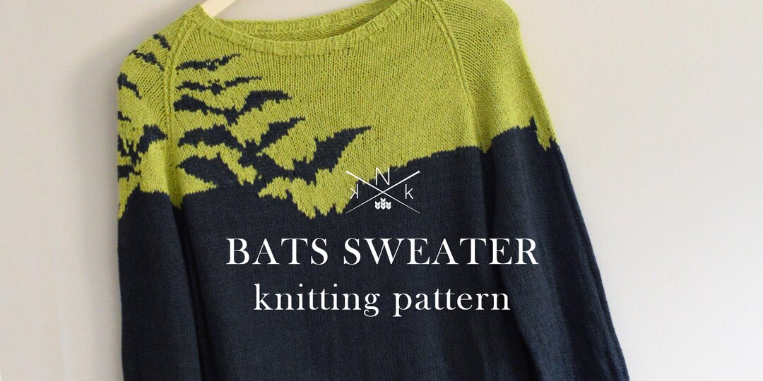 Bats Sweater Knitting Pattern - Etsy Canada