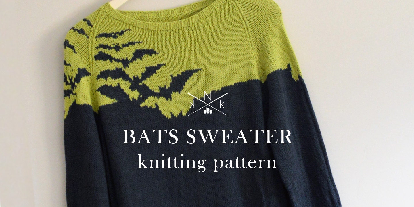 Bats Sweater Knitting Pattern | Etsy Canada