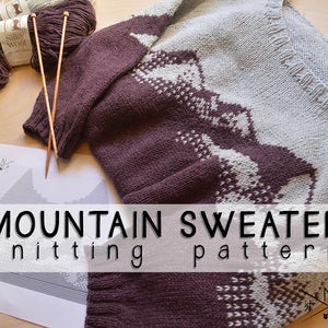 Mountain Range Sweater Knitting Pattern | Etsy