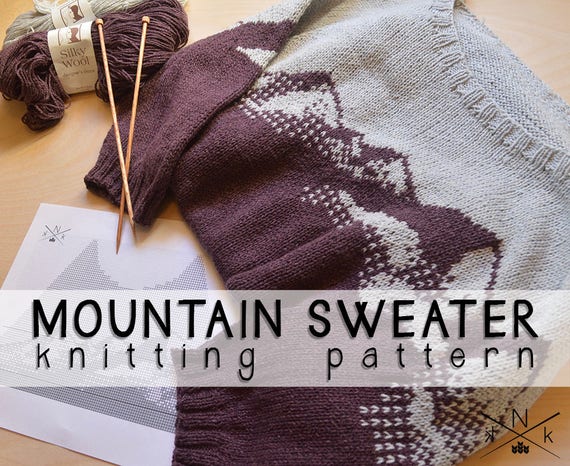Mountain Range Sweater Knitting Pattern | Etsy