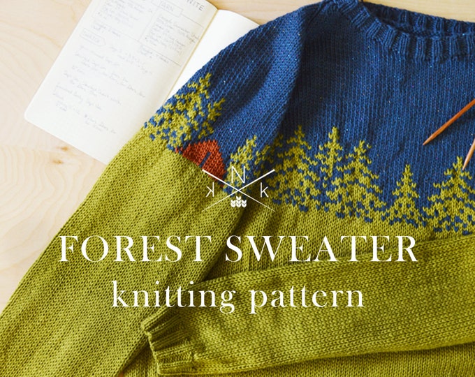 Forest Sweater Knitting Pattern - Etsy