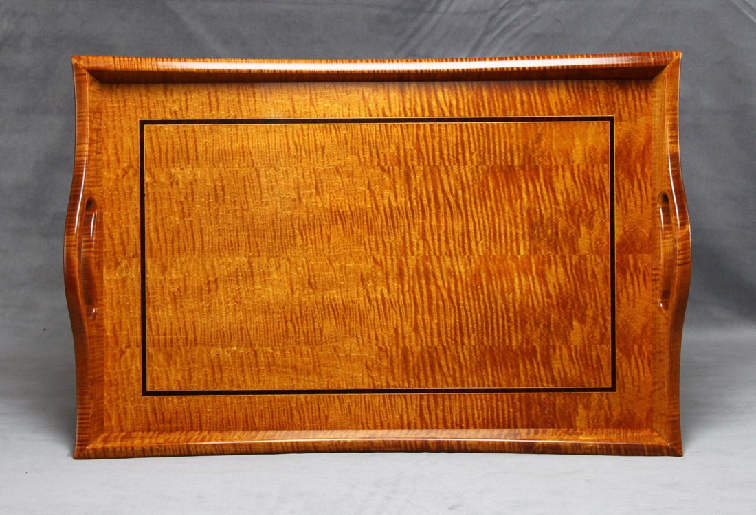 Large Tiger Maple Serving Tray - Etsy